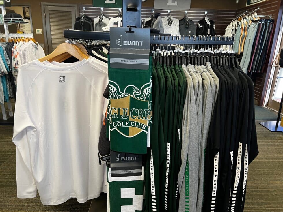 Eagle Crest Golf Shop apparel, clubs, balls, shoes and hats
